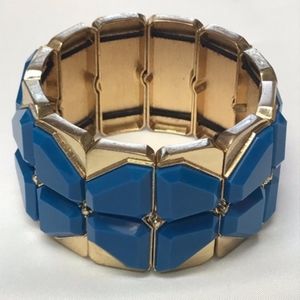 Charming Charlie | Jewelry | Charming Charlie Blue Gold Stretch Cuff ...